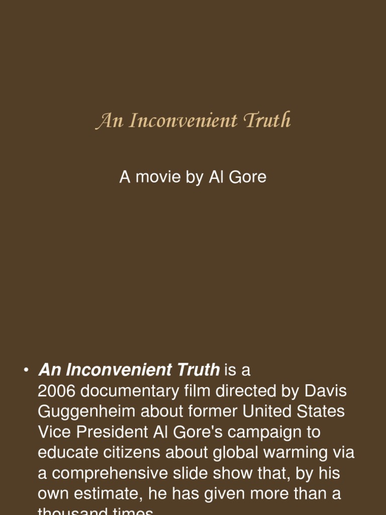 An Inconvenient Truth | PDF | Al Gore | Global Warming