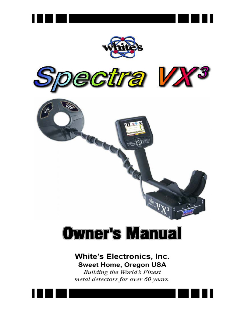 Spectra_VX3 ingles | PDF | Menu (Computing) | Metal Detector