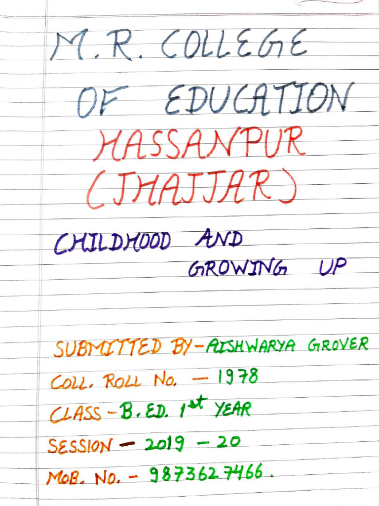 B.ed 2nd Year Project MDU | PDF