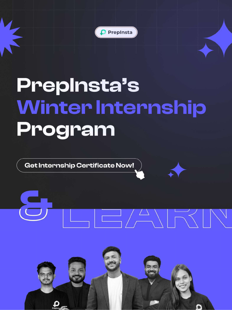 PrepInsta Winter Internship Program | PDF