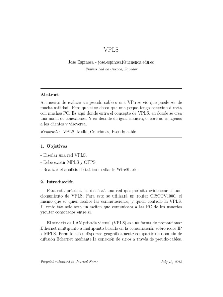 VPLS | PDF | Protocolos de comunicaciones | Estándares informáticos