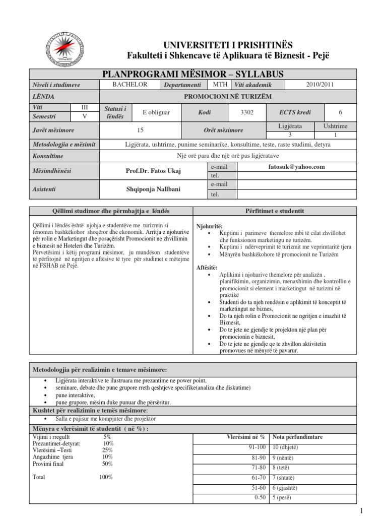 Promocioni Turizem | PDF