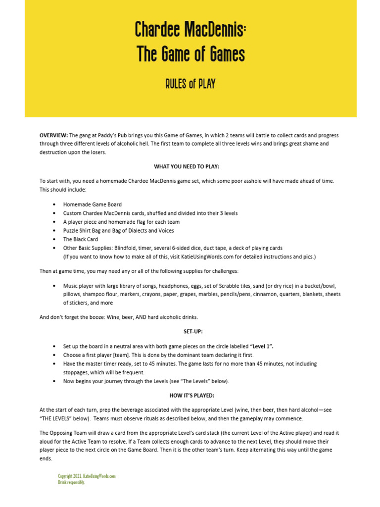 Chardee Macdennis Rules New and Improved | PDF | Prison | Alcoholic ...