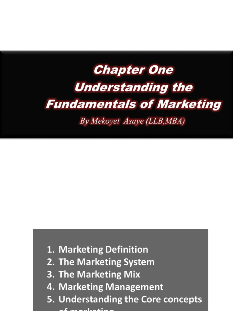 Fundamentals of Marketing Overview | PDF | Marketing | Customer ...
