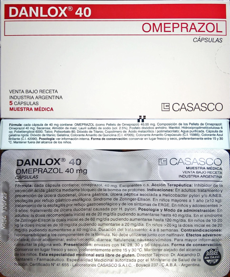 2023-10-20 DANLOX Omeprazol 40 MG Cap - Protecc Gastrica | PDF