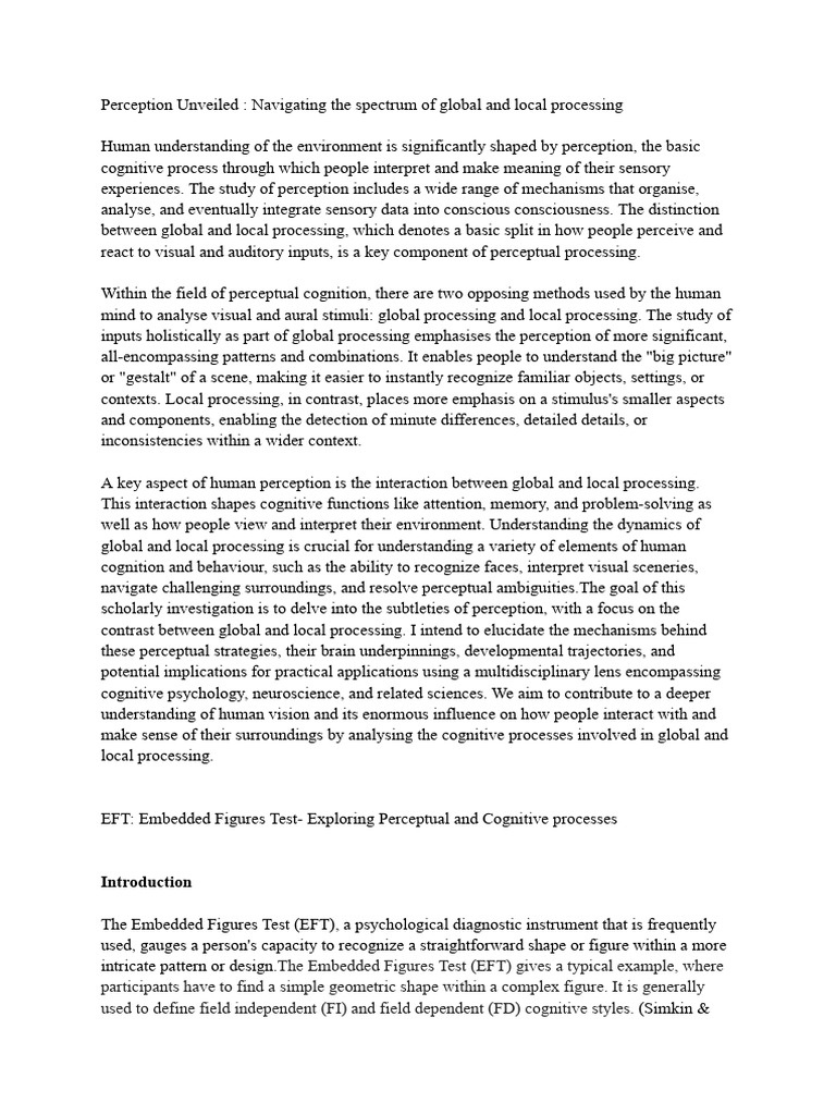 EFT - Embedded Figures Test - Exploring Perceptual and Cognitive ...