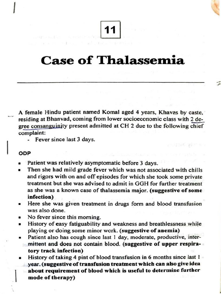 Thalassemia Pedia-1 | PDF