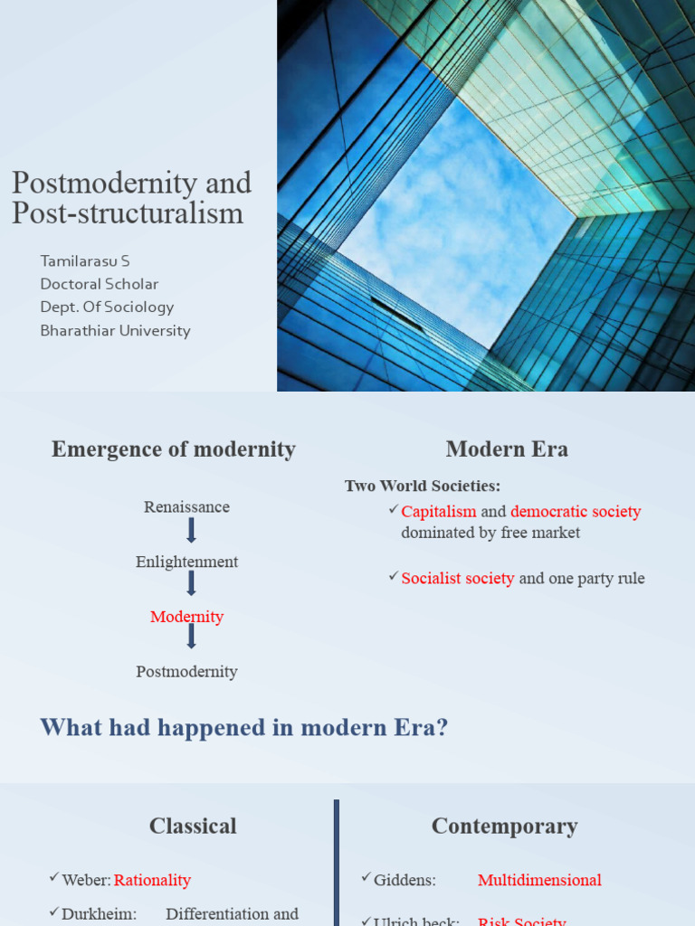 Postmodernity and Key Sociological Theories | PDF | Discourse | Sociology