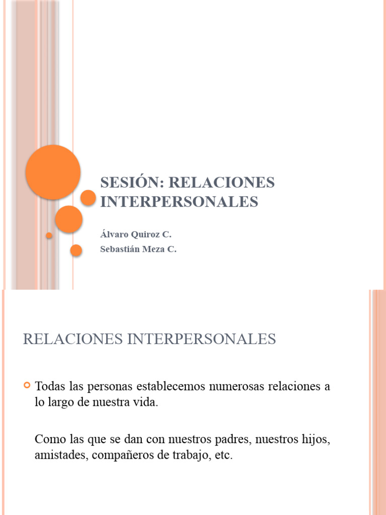 12 Sesión Relaciones Interpersonales | PDF