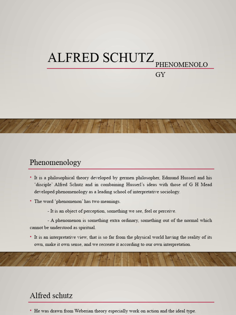Schutz's Social Phenomenology Explained | PDF