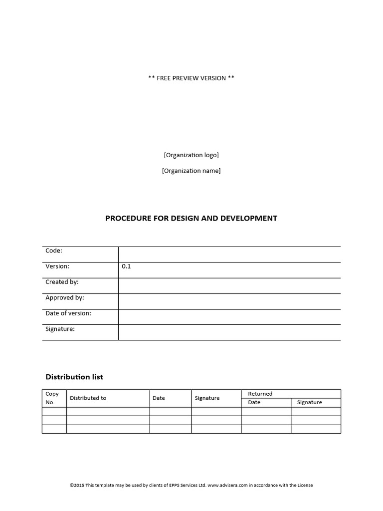 08 Procedure For Design and Development Preview en | PDF | Verification ...