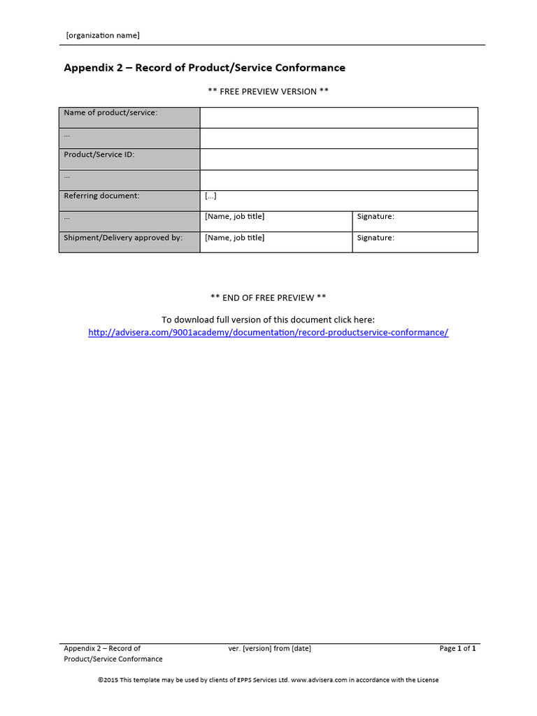 10.2 Appendix 2 Record of Product Service Conformance Preview en | PDF