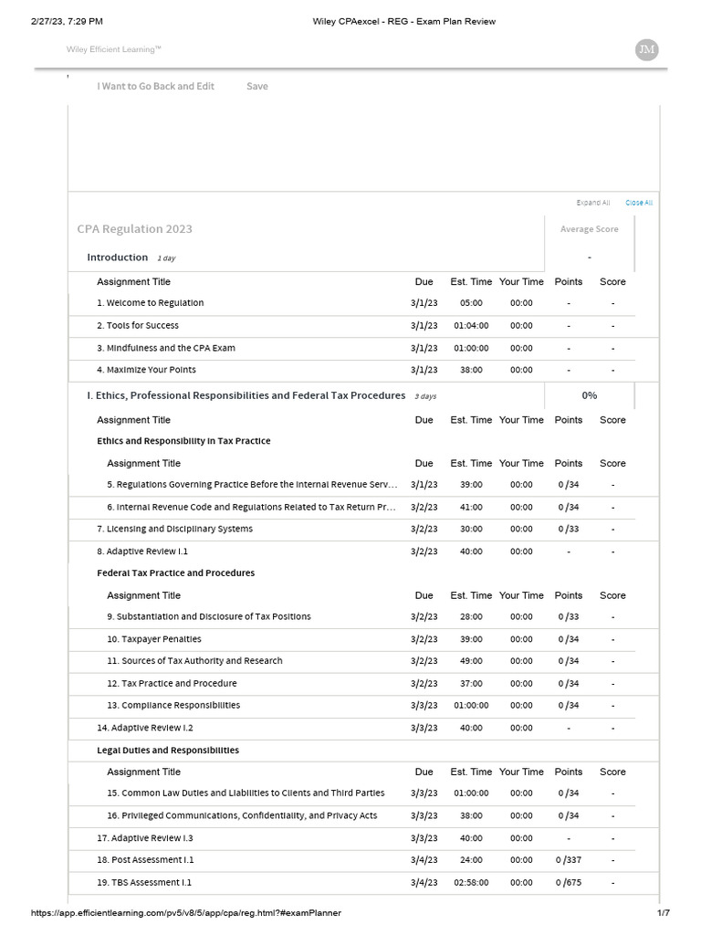 Wiley CPAexcel - REG - Exam Plan Review | PDF | Tax Deduction ...