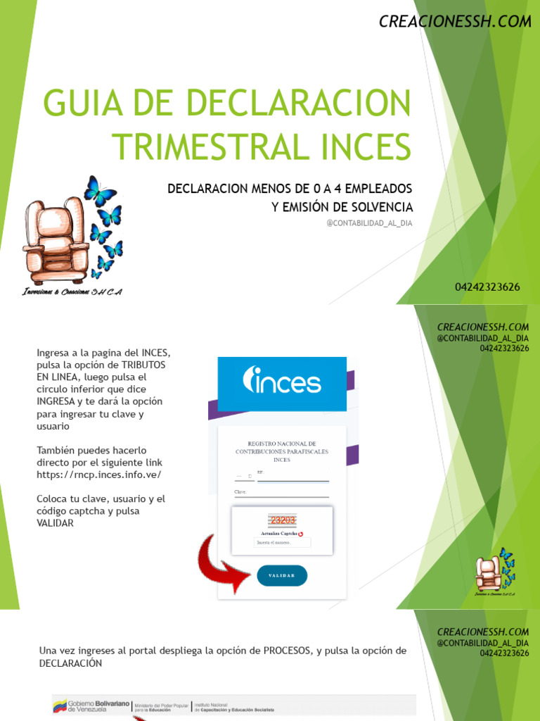 Inces Declaracion Trimestral 0 A 4 Trabajores 1 | PDF | Informática ...
