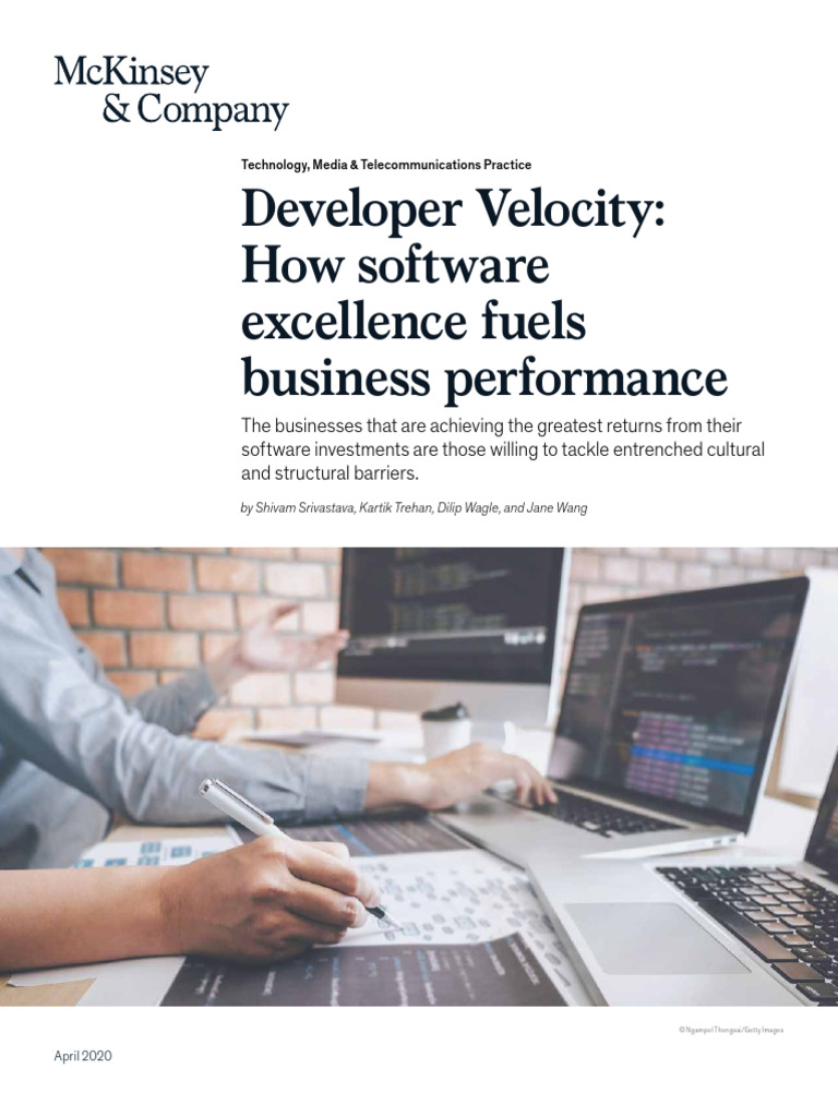 Developer Velocity How Software Excellence Fuels Business Performance ...