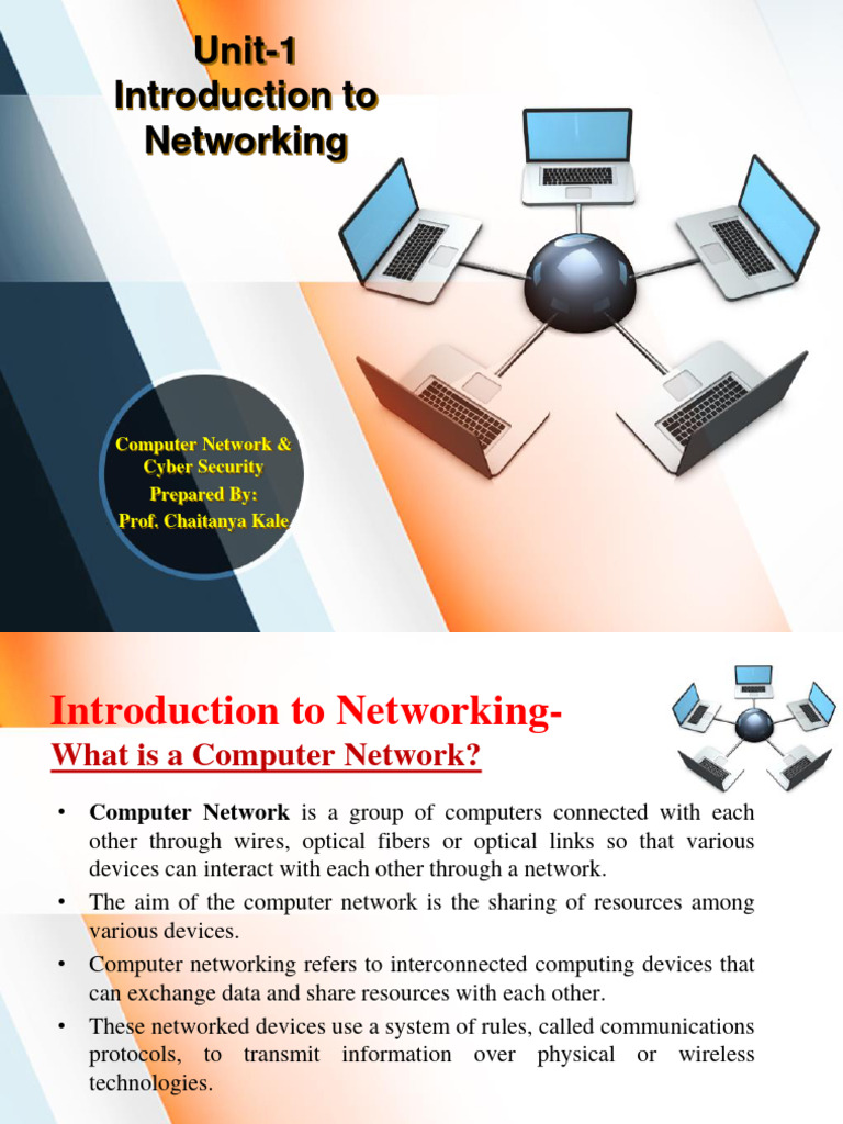 Unit-1 Introduction To Networking | PDF | Computers | Technology ...