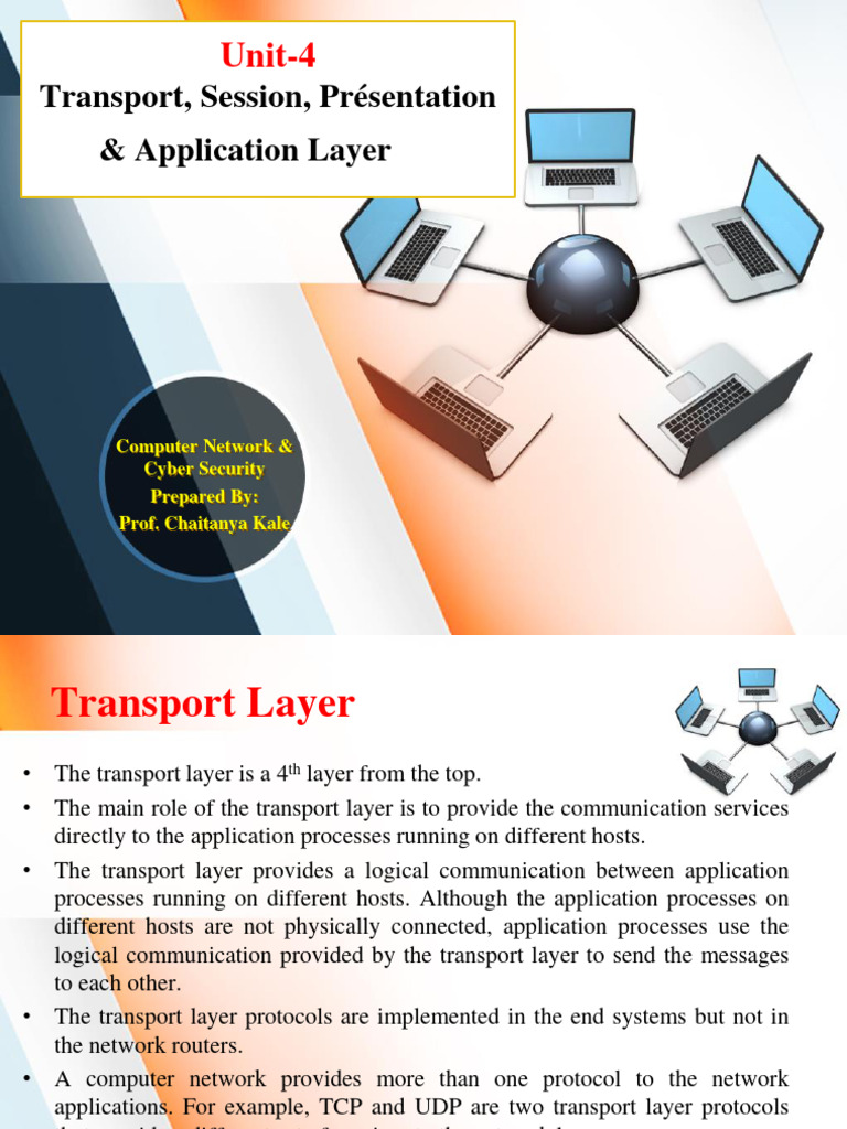 Unit-4 TRANSPORT, SESSION, PRESENTATION & APPLICATION LAYER | PDF | Transmission Control ...