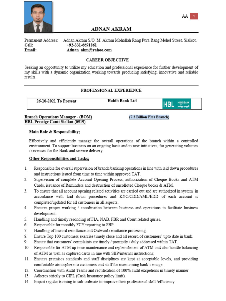 Adnan Akram - CV - Latest | PDF