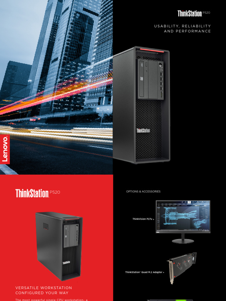 ThinkStation P520 Datasheet Final | PDF | Computer Hardware | Personal Computing