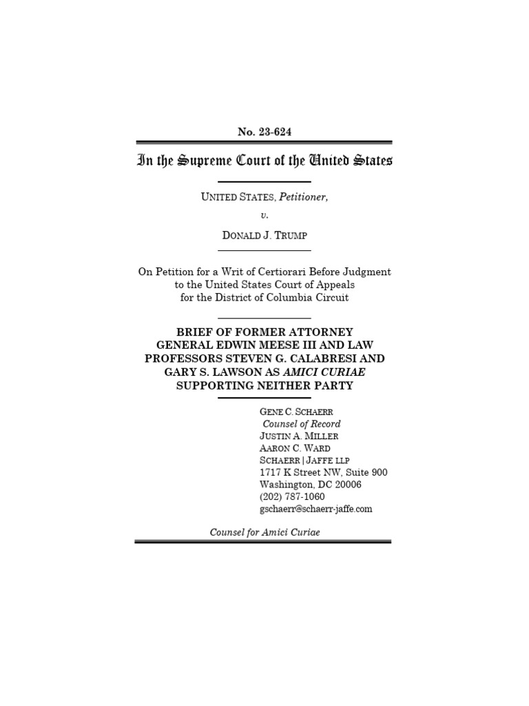 Meese Amicus Brief | PDF | Amicus Curiae | United States Department Of ...