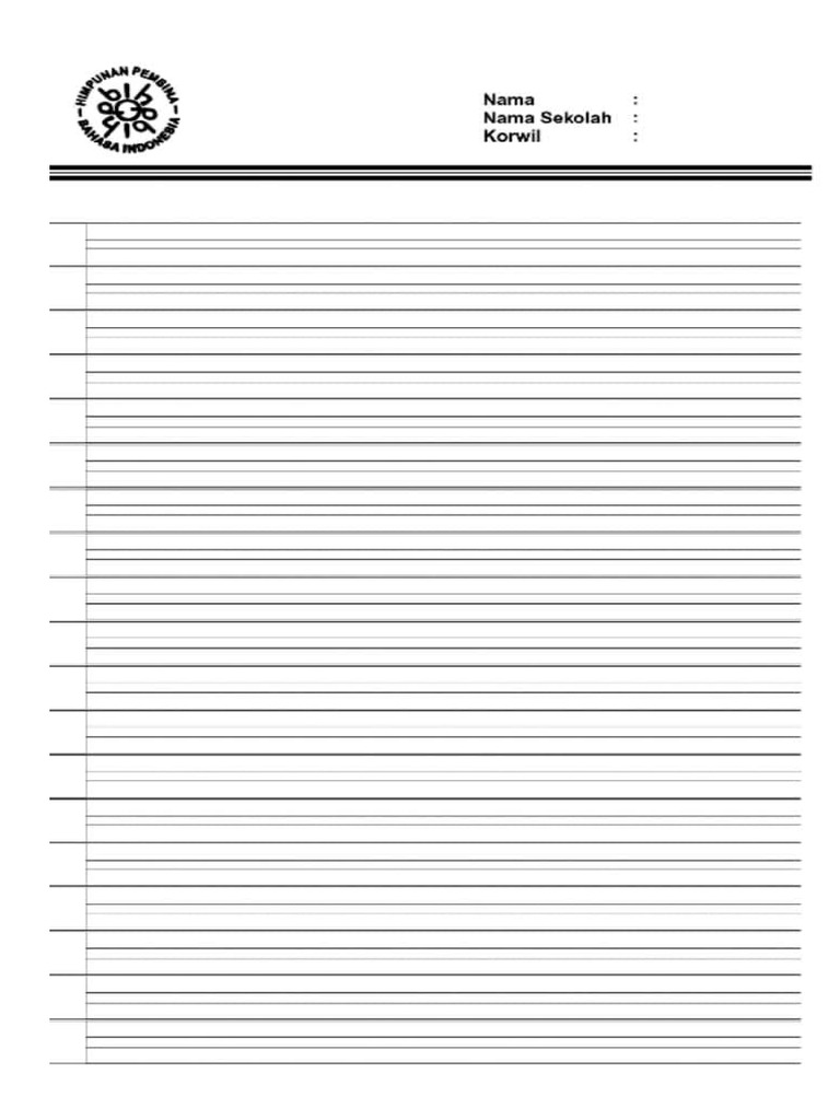 Form Tulisan Tegak Bersambung | PDF