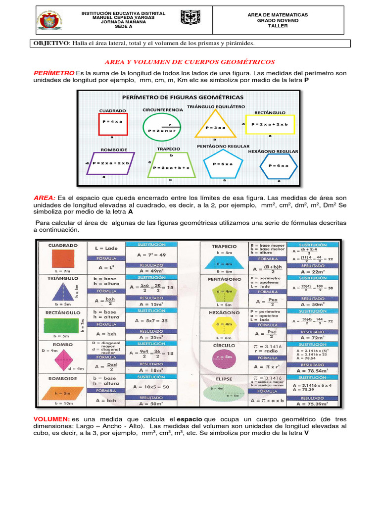 Guia - 2 Area y Volumen de Poliedros | PDF | Geometría Convexa | Politopos