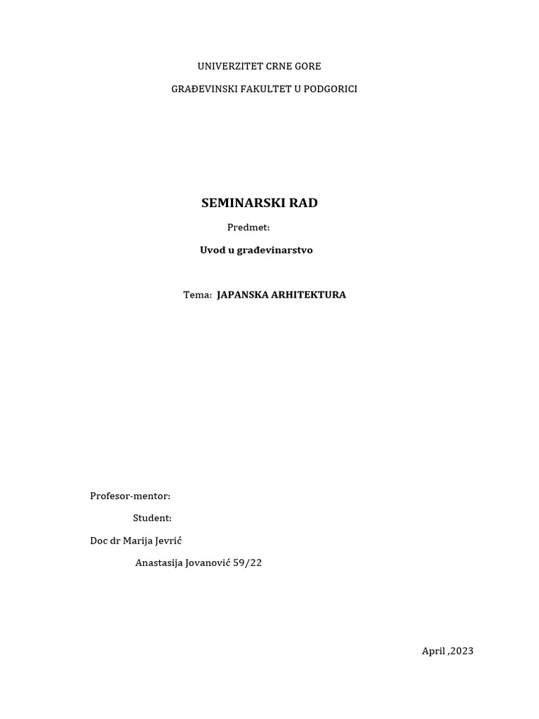 Seminarski Rad | PDF
