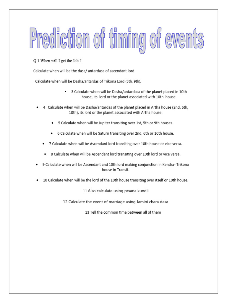 Astrology-Based Life Predictions Guide | PDF | Planets In Astrology ...