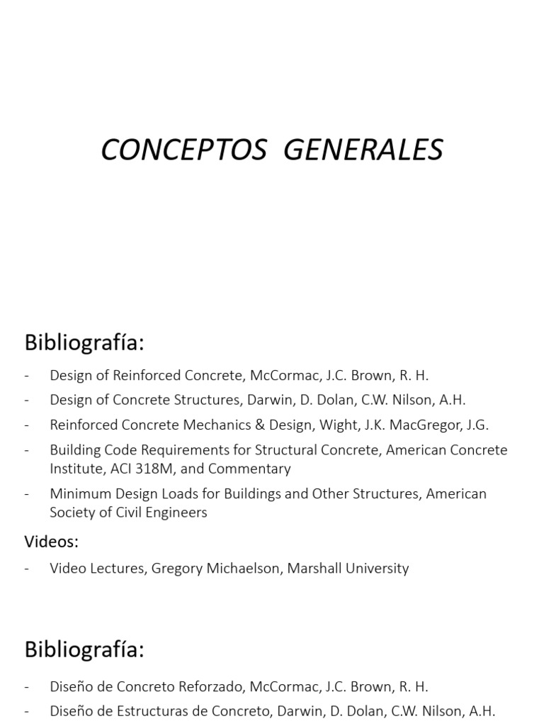 Conceptos Generales | PDF | Hormigón | Deformación (ingeniería)