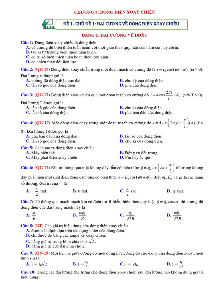ĐỀ 1- ĐẠI CƯƠNG DDXC | PDF