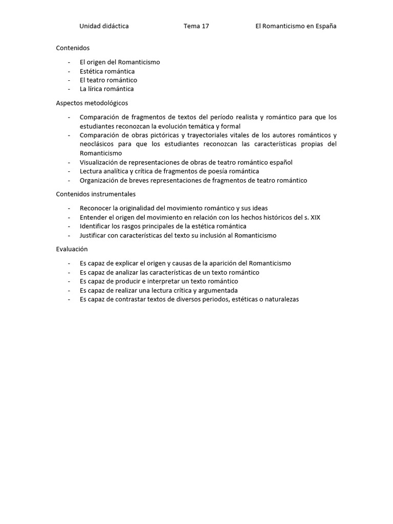 T18. Romanticismo | PDF | Romanticismo | Poesía