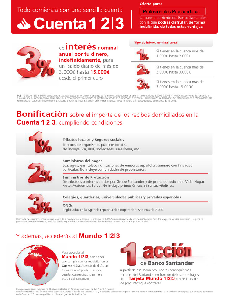 Cuenta 123 Profesionales Procuradores | PDF | Bancos | Economias