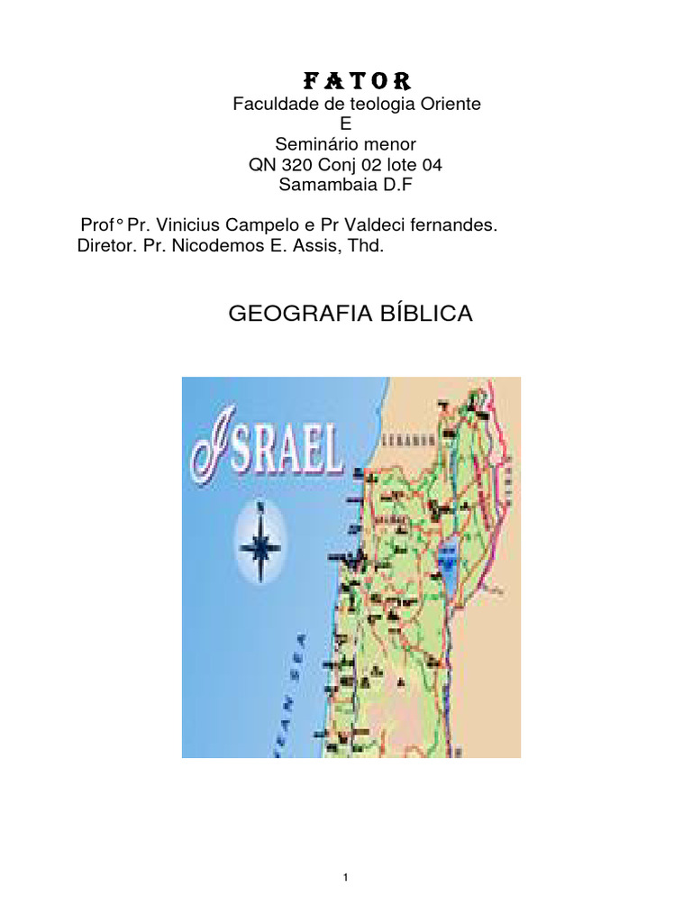 Apostila De Geografia Bíblica 1 Download Grátis Pdf Bíblia