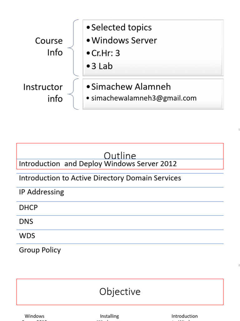 Lecture 1 Intro Windows Server | PDF | Microsoft Windows | Server (Computing)
