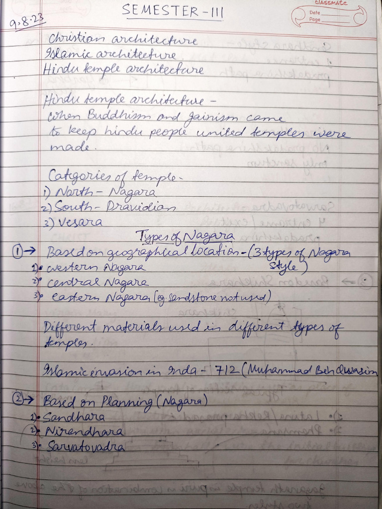 Temple Architecture Notes | PDF