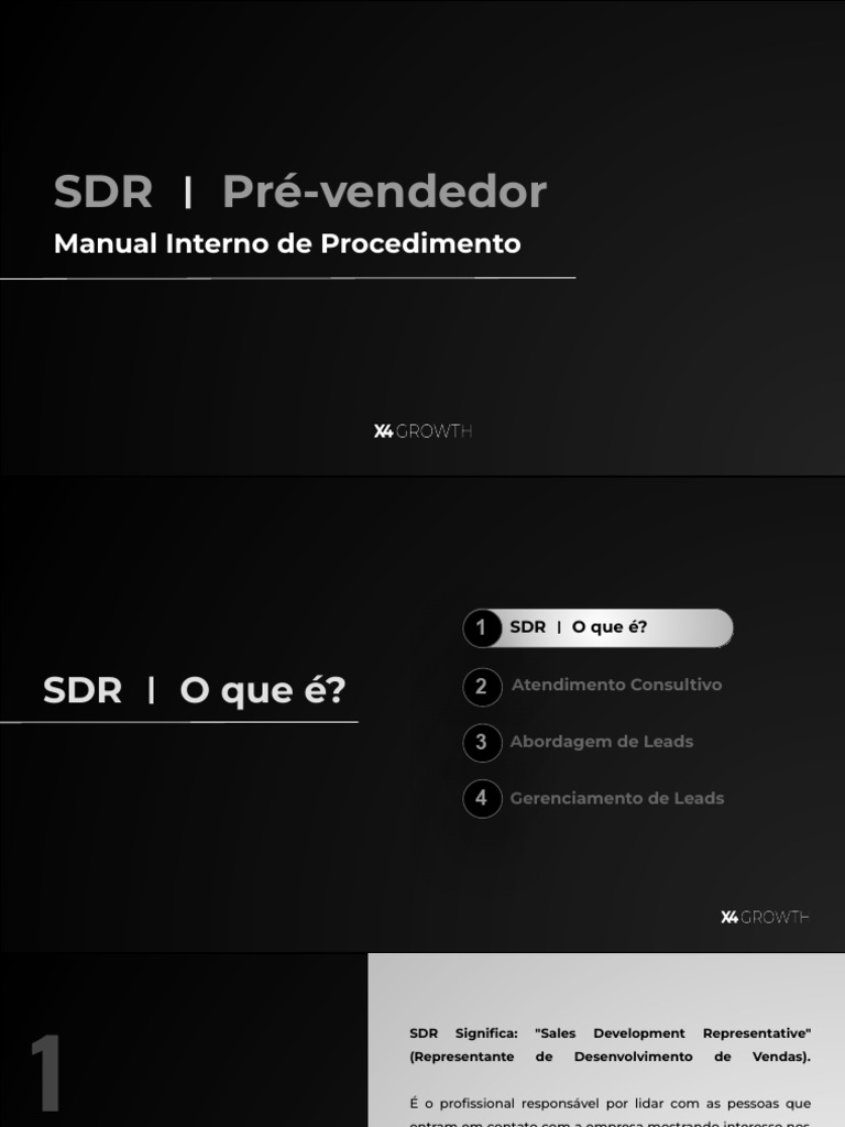 Manual Do SDR | PDF | Gestão de relacionamento com o cliente