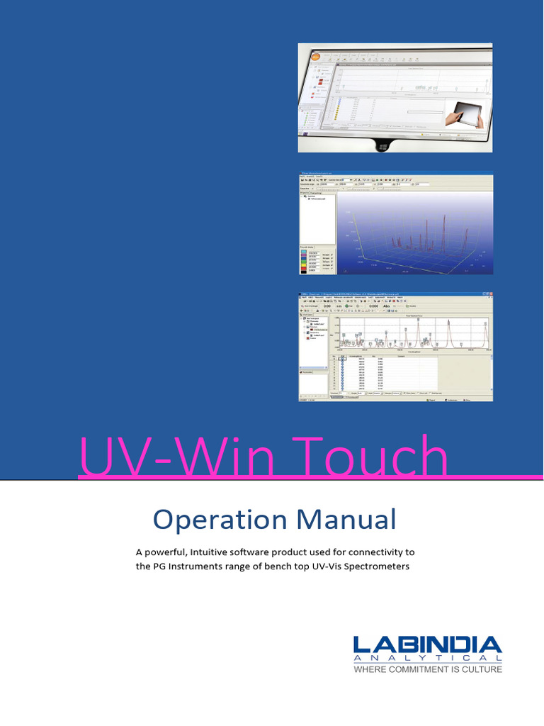 UV3092 Manual - V6.0 - Rev.1 New | PDF | Ultraviolet–Visible Spectroscopy | Spectrophotometry