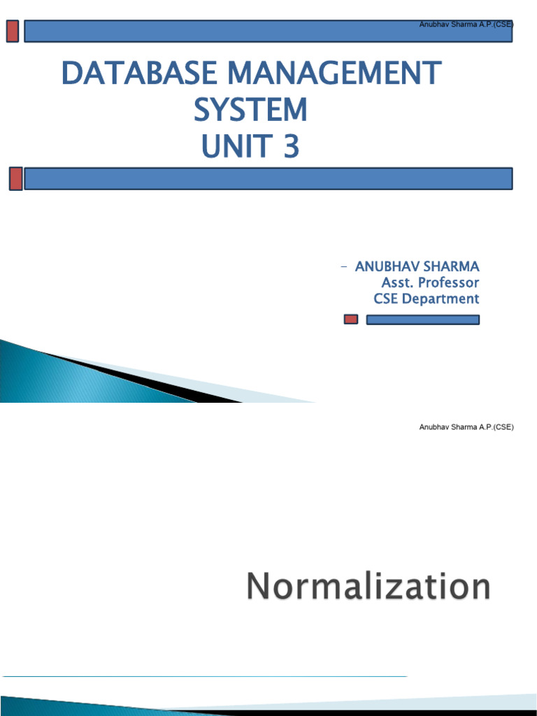 DBMS Normalization Guide | PDF