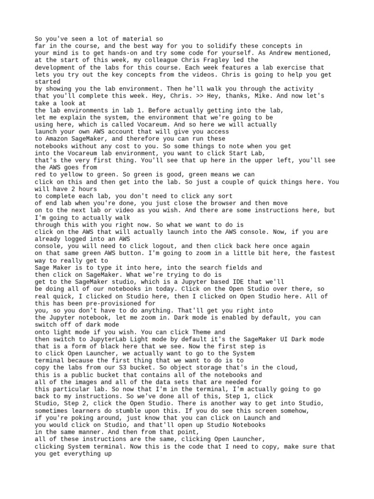 AWS SageMaker Lab Guide for Beginners | PDF | Amazon Web Services | Software