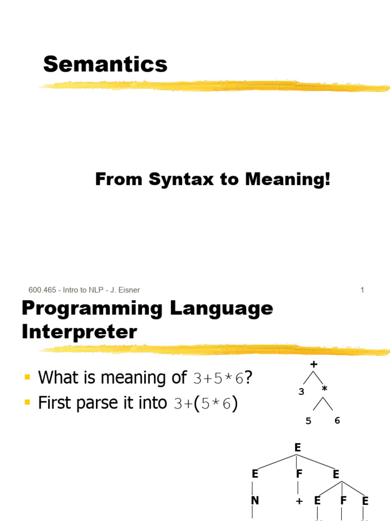 Lect14 Semantics | PDF