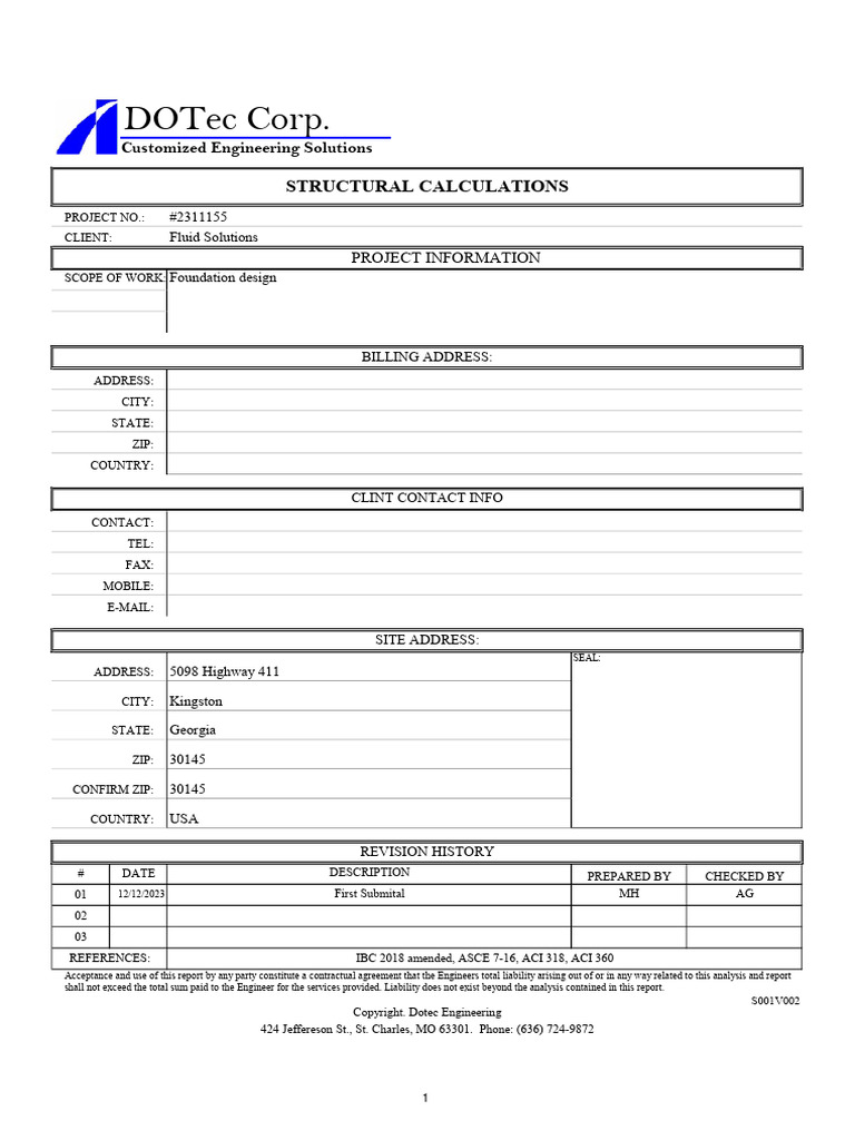 Calculation | PDF | Civil Engineering | Building Engineering