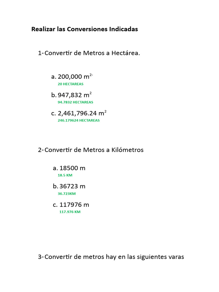 Realizar Las Conversiones Indicadas - Erica Jose | PDF