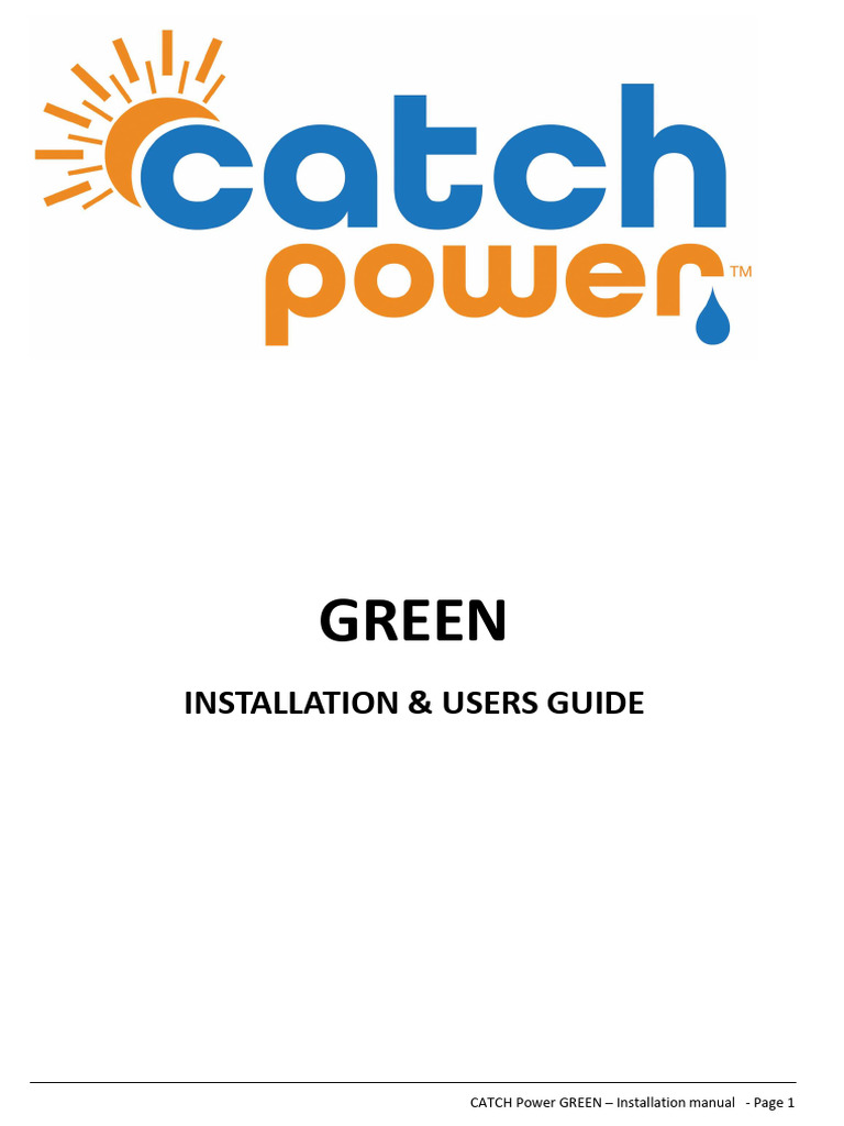 Manual - CATCH Green v04 | PDF | Electrical Wiring | Alternating Current