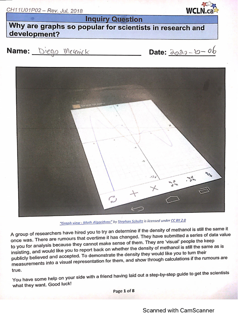 Chemistry U1 Project (Graphs) | PDF