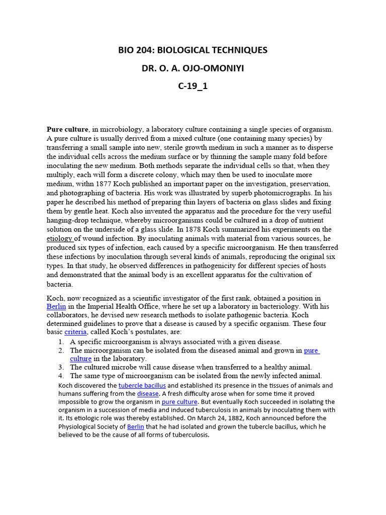 Bio 204 | PDF | Microscope | Microorganism