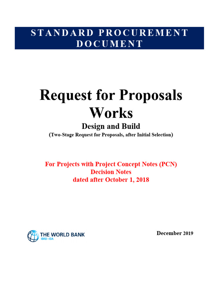 SPD Request For Proposal Works Design Build Two Stage | PDF | Request ...