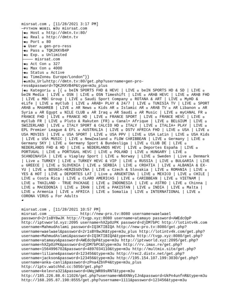 1000 IPTV Subscription Xtream Code VIP 2022 Xtream Iptv Code Xtream 28 ...