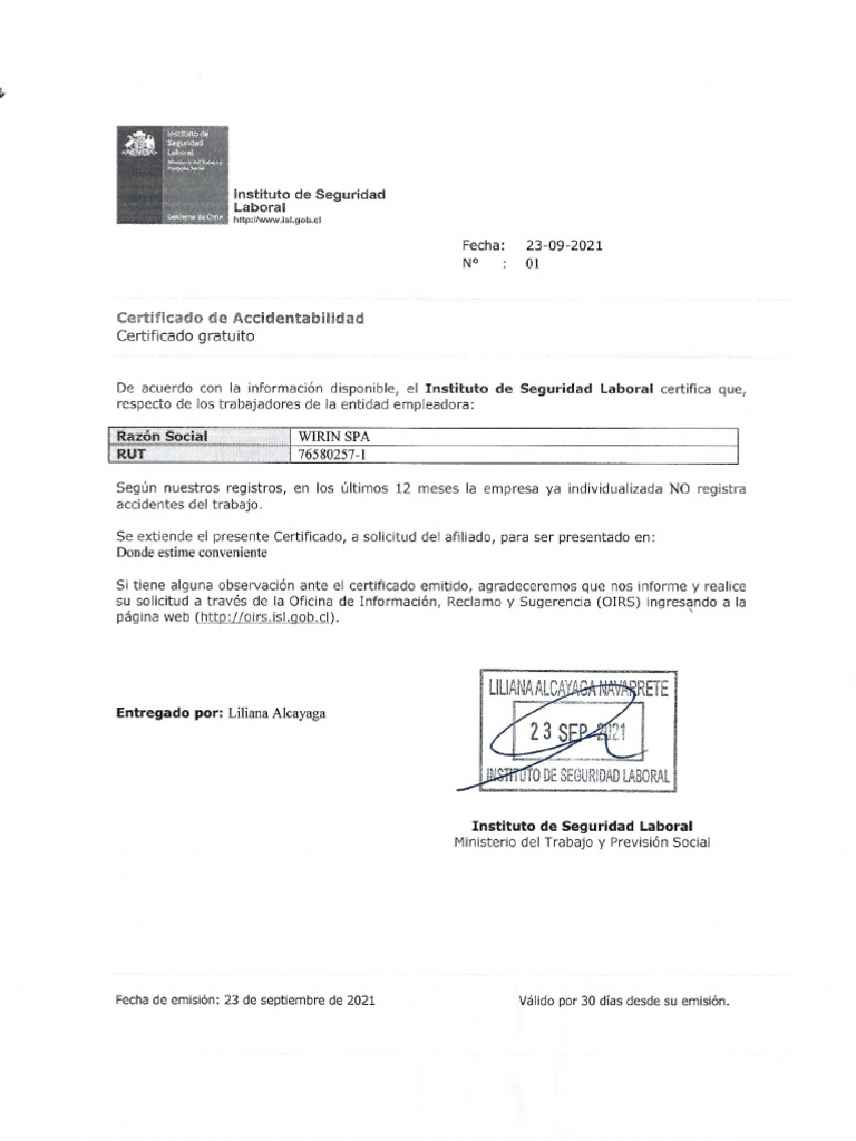 Accidentabilidad Isl | PDF