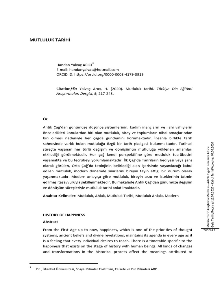 Mutluluk Tarihi | PDF