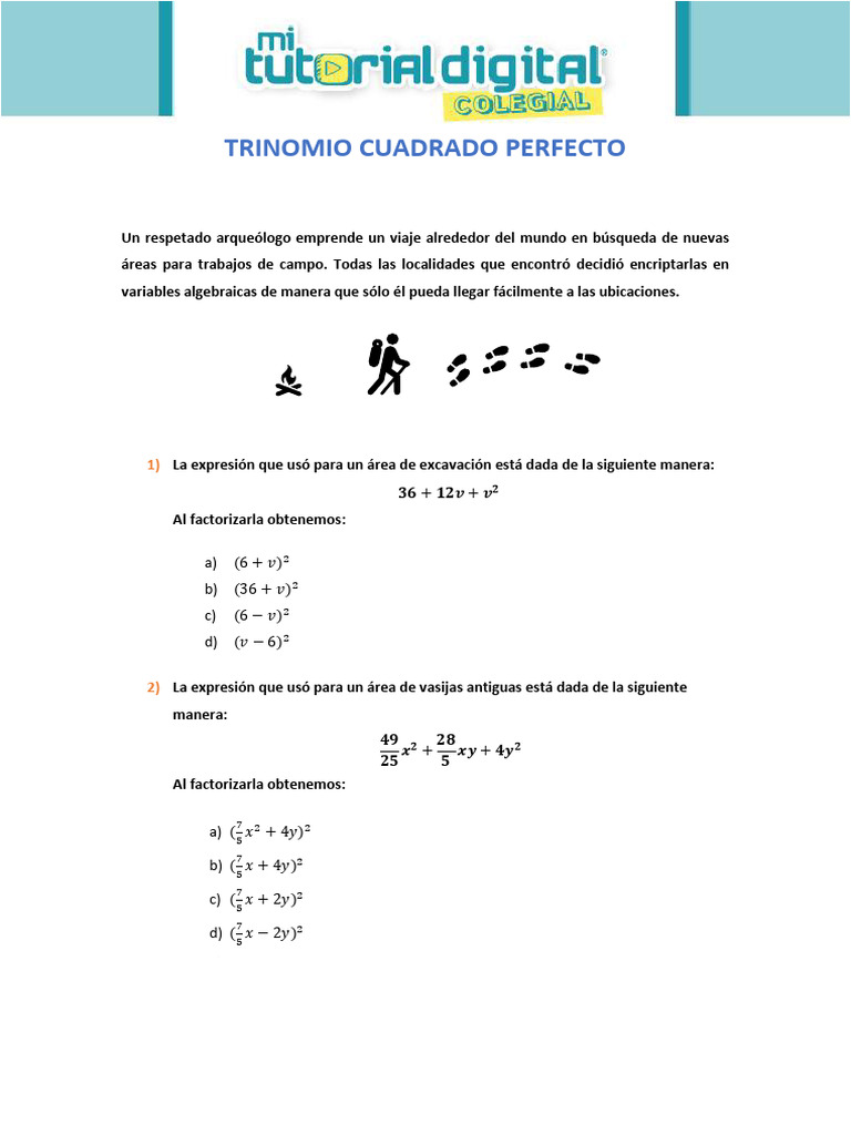 Trinomio Cuadrado Perfcto | PDF